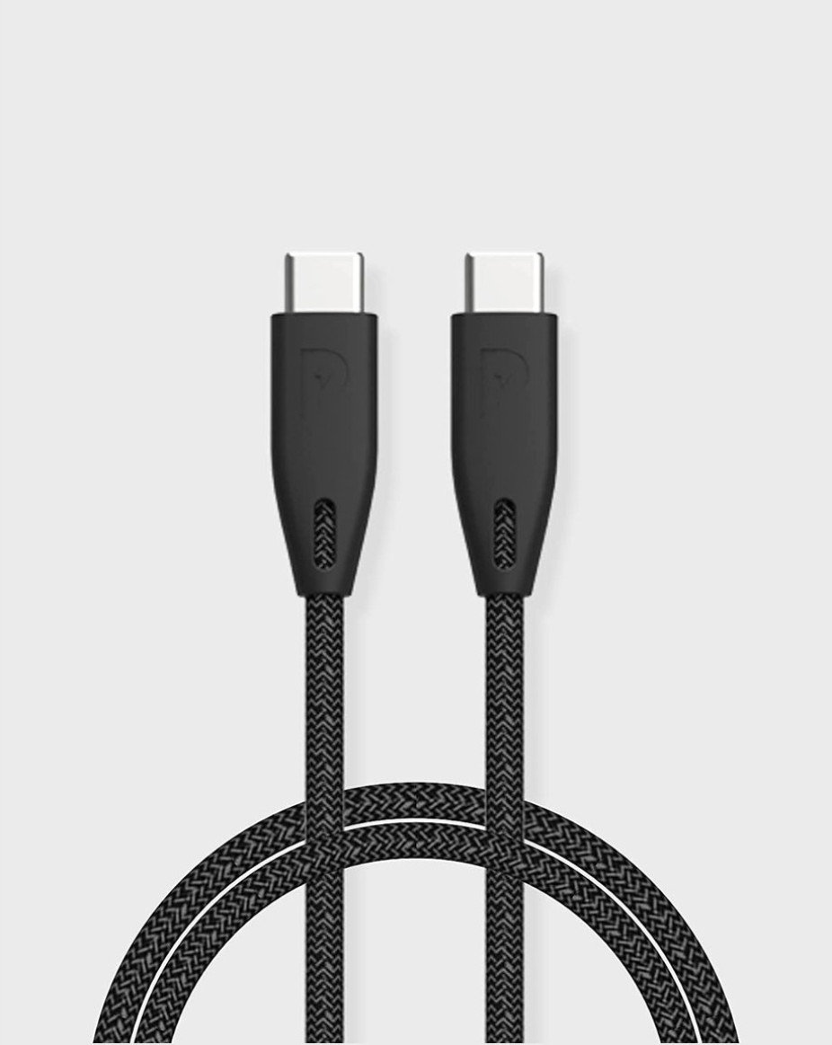 Powerology USB C Cable, USB C Braided to USB C Cable 2m