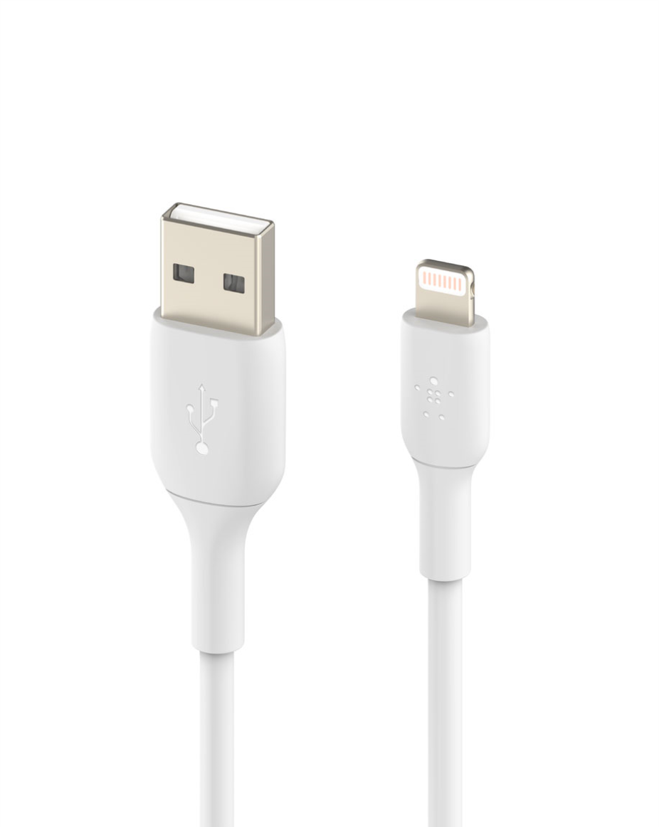 Belkin Boost Charge Lightning to USB-A Cable (White, 2-Pack)