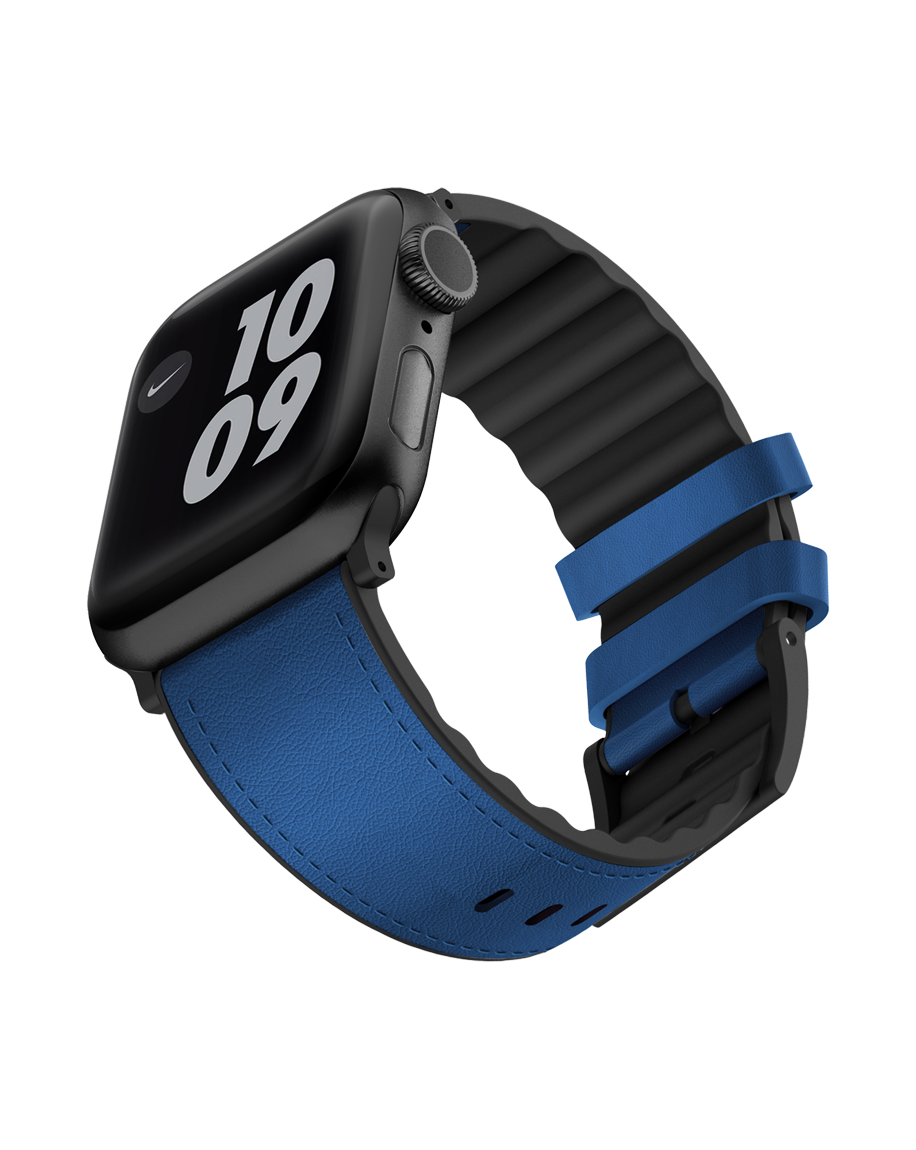Viva Madrid Ventrux Leather Strap for Apple Watch 42/44mm - Eventide Blue