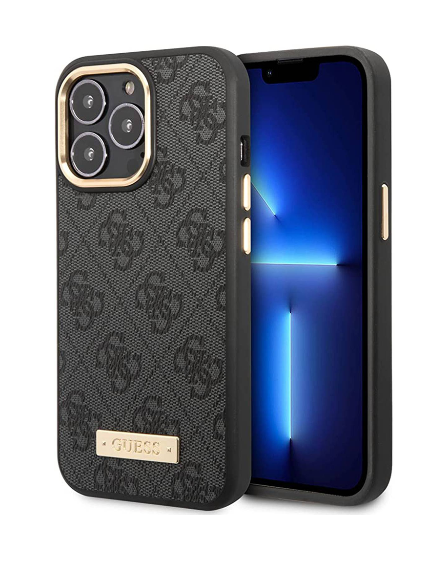 Guess Magsafe 4G PU Case With Metal Plate Logo For iPhone 14 Pro Max ...