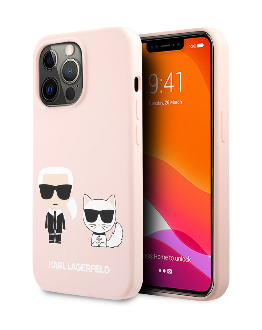 Karl Lagerfeld Liquid Silicone Case Karl And Choupette For iPhone 13 ...