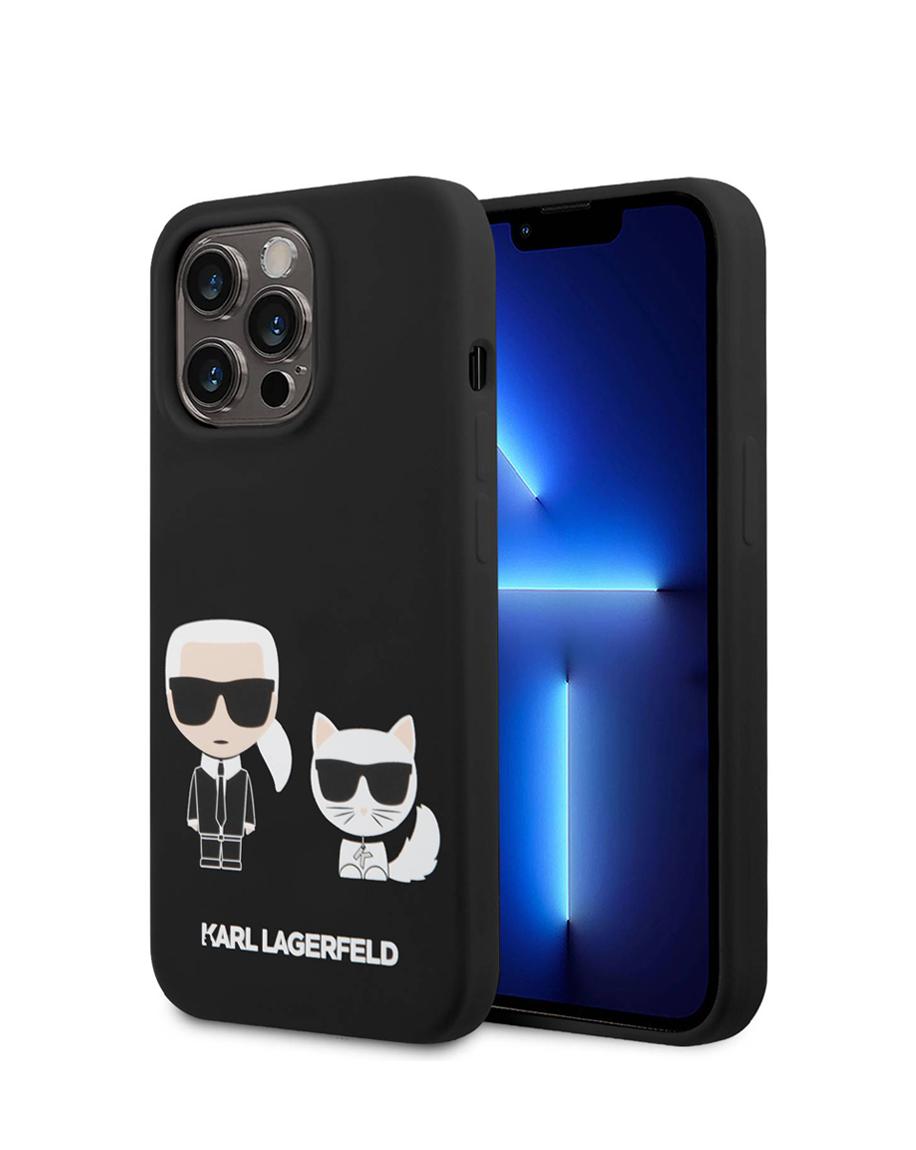 Karl Lagerfeld Liquid Silicone Karl Choupette Case for iPhone 14 Pro ...