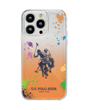 USPA PC/TPU Gradient Case With Splattered Pattern & Horse Logo For ...