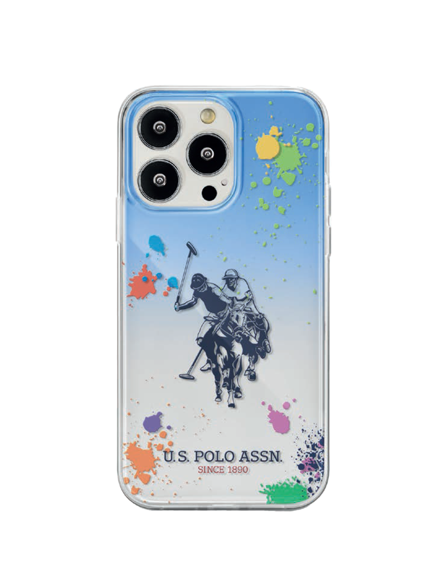 USPA PC/TPU Gradient Case With Splattered Pattern & Horse Logo For ...