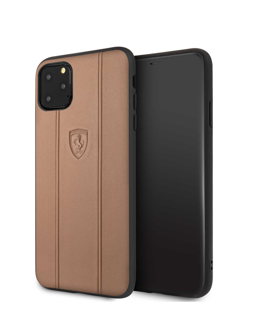 Ferrari Off Track Leather Hard Case with Embossed Lines for iPhone 11 ...