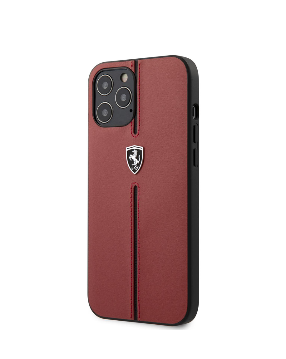 Ferrari Real Leather Hard Case Off Track with Contrasted Stitched Nylon ...